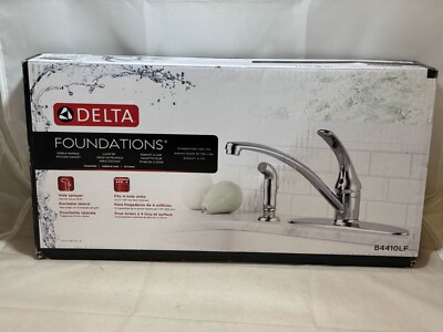DELTA Foundations Single-Handle Standard Kitchen Faucet with Side ...