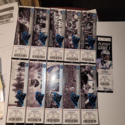 2014 Carolina Panthers Official NFL Mint Season Ticket Stub - pick any ...