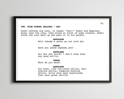 Napoleon Dynamite Screenplay Poster (up to 24" x 36") - Minimalist ...