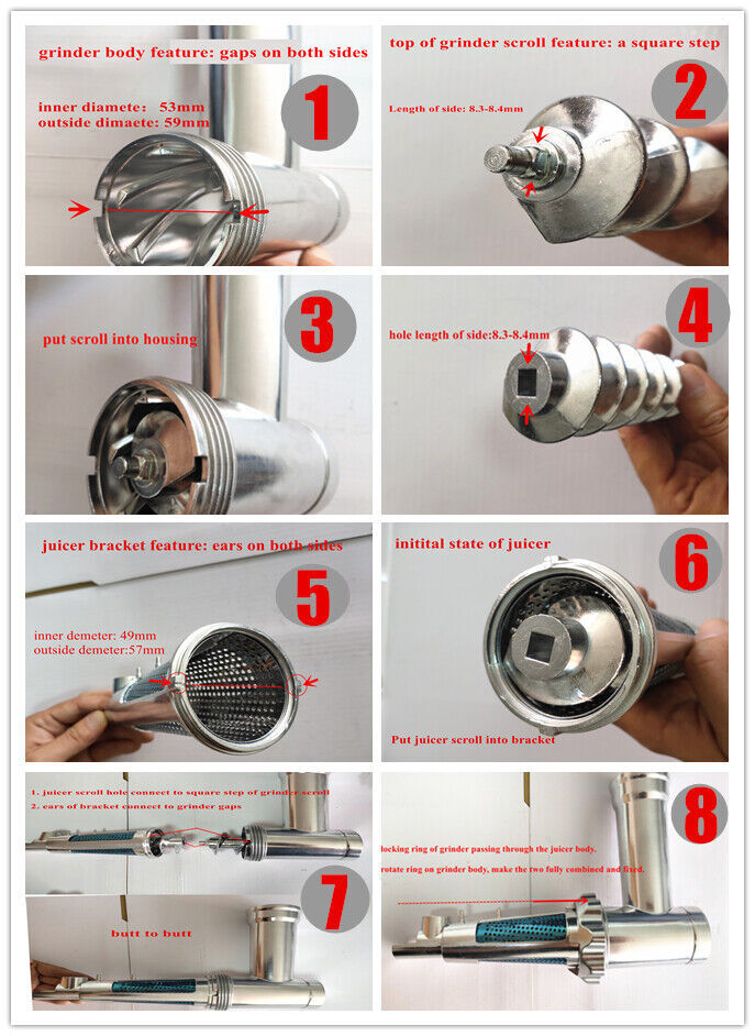 Fruit and Vegetable TOMATO JUICER Attachment For KitchenAid Stand Mixer ...