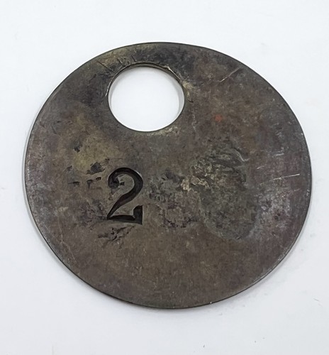 Early Coal Miners Brass Tag Tool Pit Check Time Mining Token #2 Safety ...