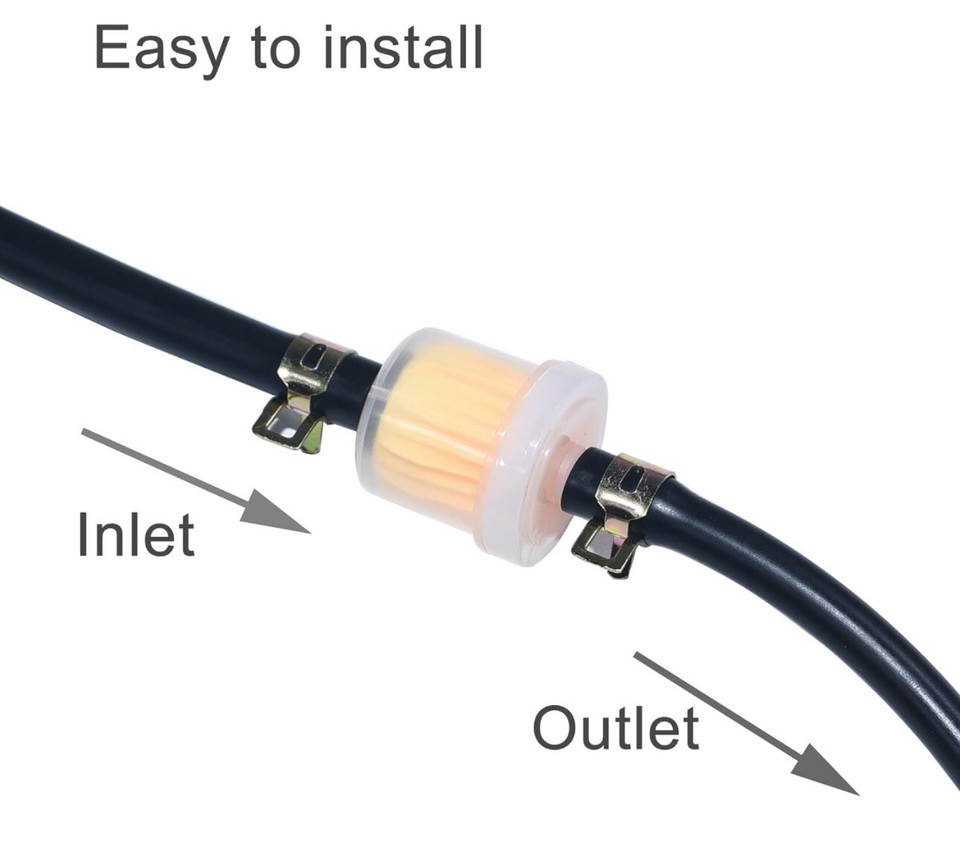 50PCS Motor Inline Gas Oil Fuel Filter Small Engine For 1/4'' Line 6 ...