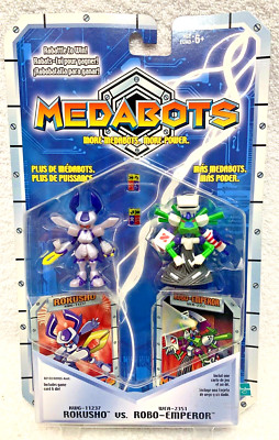 VTG NIP Hasbro Carded 2-pack MEDABOTS Rokusho vs. Robo-Emperor Action ...