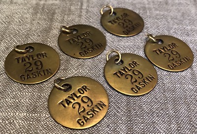Vintage Tool Check Brass Tag Taylor Gaskin 29 Automotive Sold ...