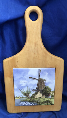 Holland Hand Decorated Tile Ter Steege Wall Cheese Board Trivet ...