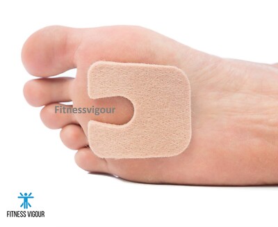 Ball of Foot Felt Callus Pads U-Shaped Self Stick Foot Cushions 2PC UK ...