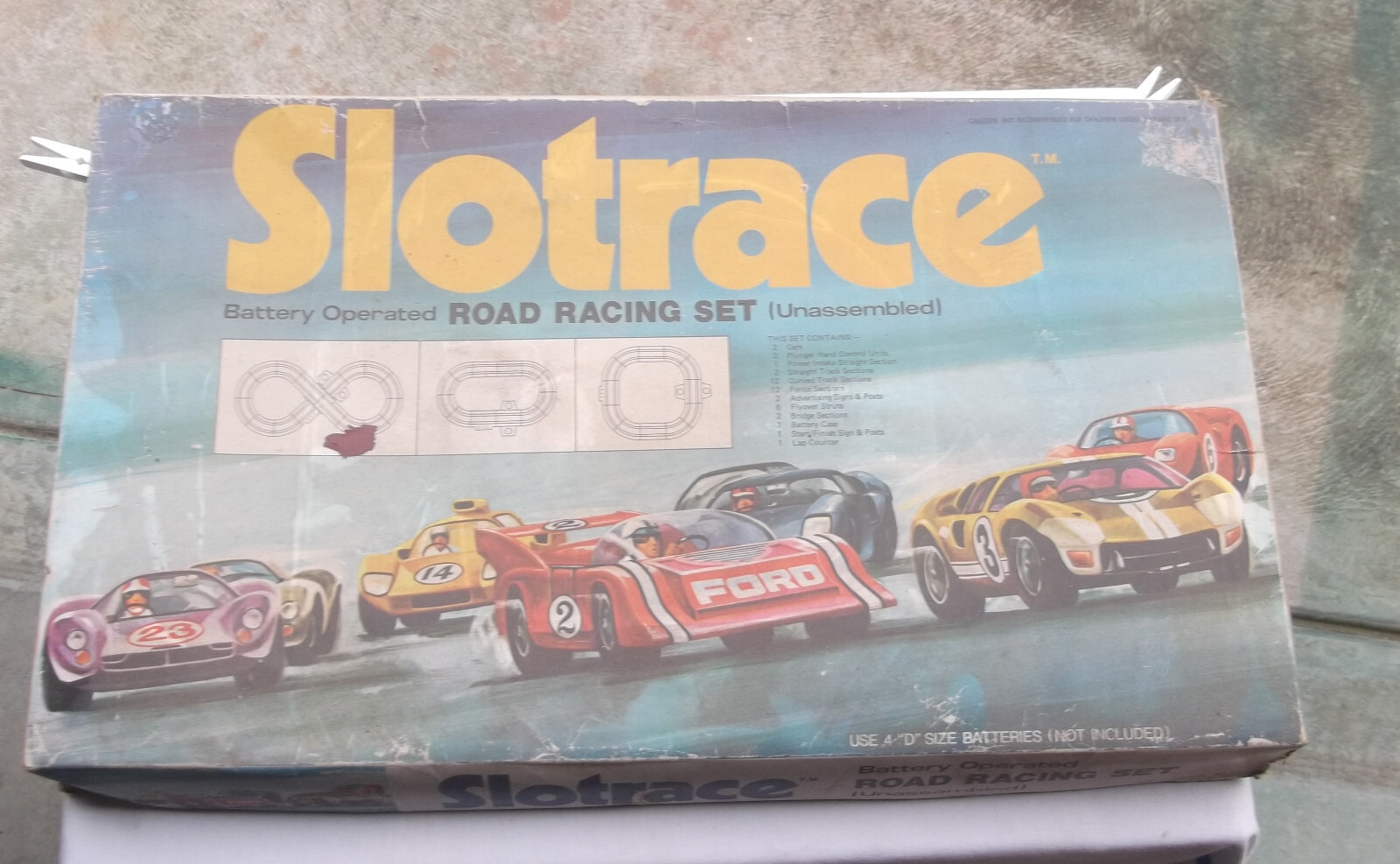 Old Slotrace Slot Car Racing Set with the Original Box | eBay UK