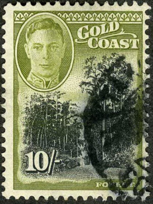 Gold Coast 1948 King George Forest 10sh Used (SC# 127) | eBay