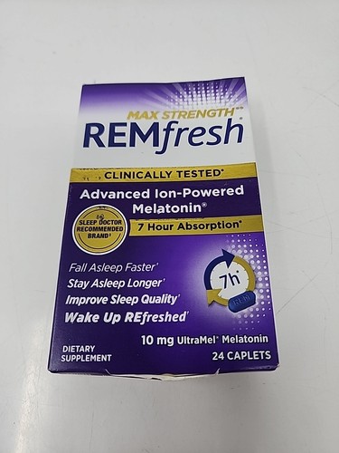 REMfresh Max Strength 10 mg UltraMel melatonin 24 Caplets ~ Exp 3/25 | eBay