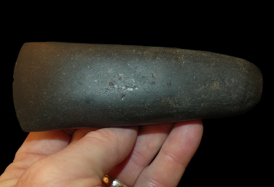 EXPANDED BIT CELT MISSOURI AUTHENTIC INDIAN ARTIFACT TOOL HARDSTONE ...