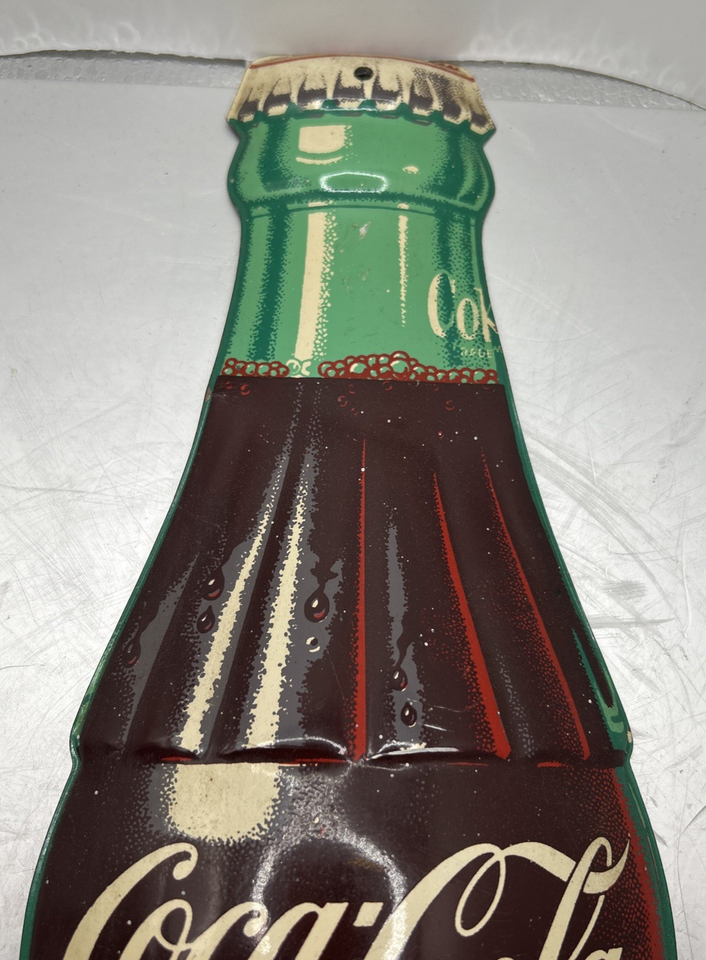 RARE Vtg 1950/60s COCA-COLA 16.5" COKE BOTTLE ADVERTISING THERMOMETER ...
