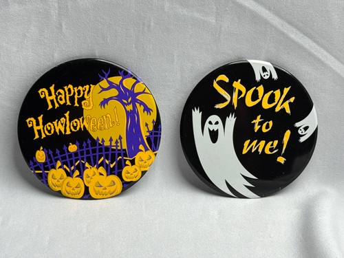 Vintage Halloween Button Lot - Happy Howloween & Spook to Me Ghost Pins ...