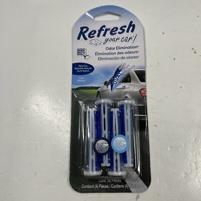 Refresh Your Car! New Car And Cool Breeze Scent Car Vent Clip 4 pk ...
