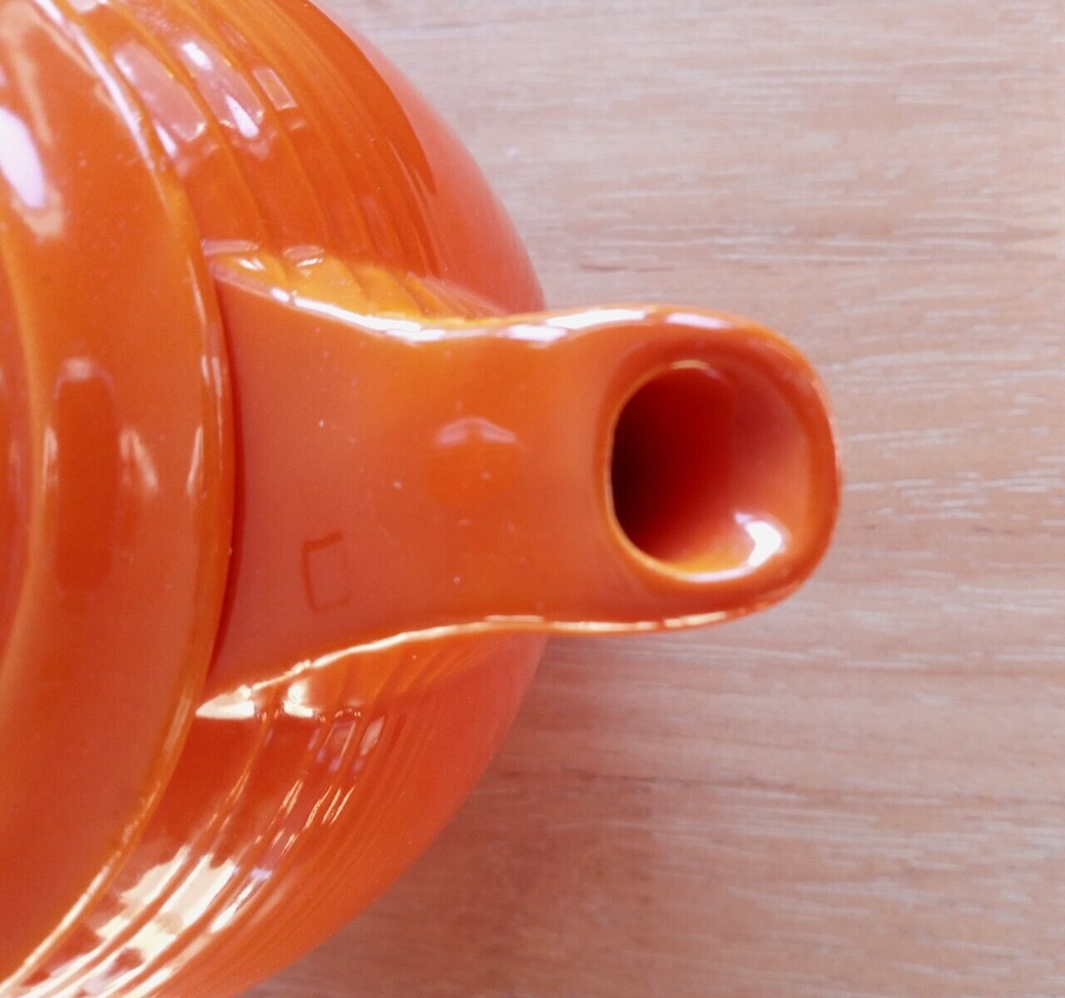Vtg. Fiesta Red Orange Teapot Medium C Handle HLC Homer Laughlin USA ...