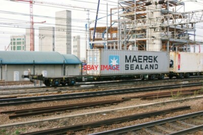 PHOTO FSA OUTER BOGIE CONTAINER FLAT WAGON NO 608188 OF FREIGHTLINER AT ...