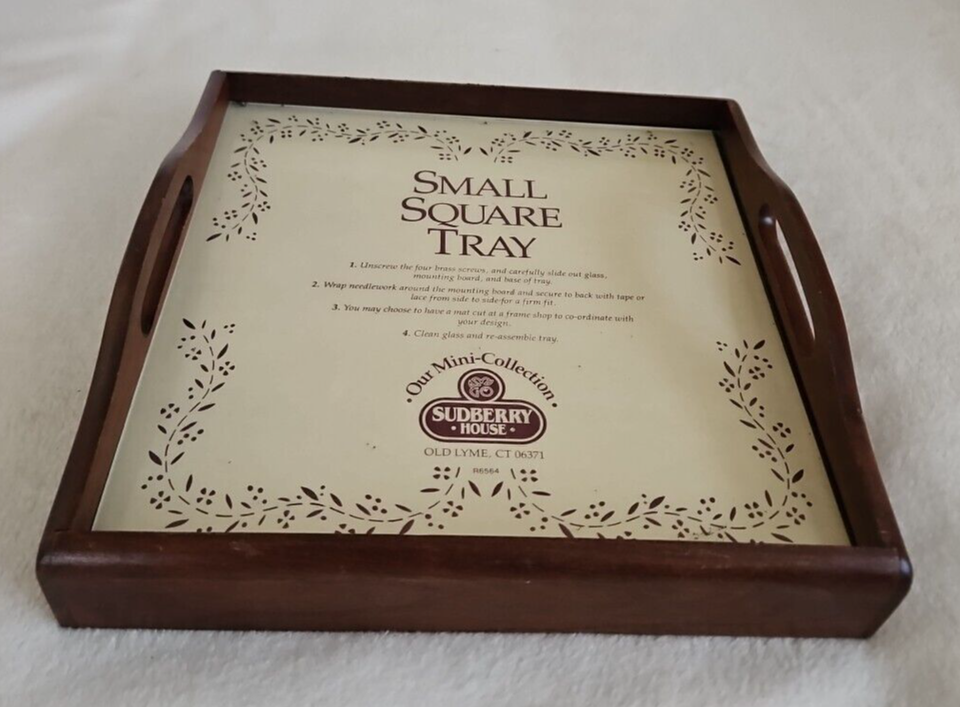 Sudberry House - SMALL SQUARE TRAY for NEEDLEWORK - w/8 3/4" square ...