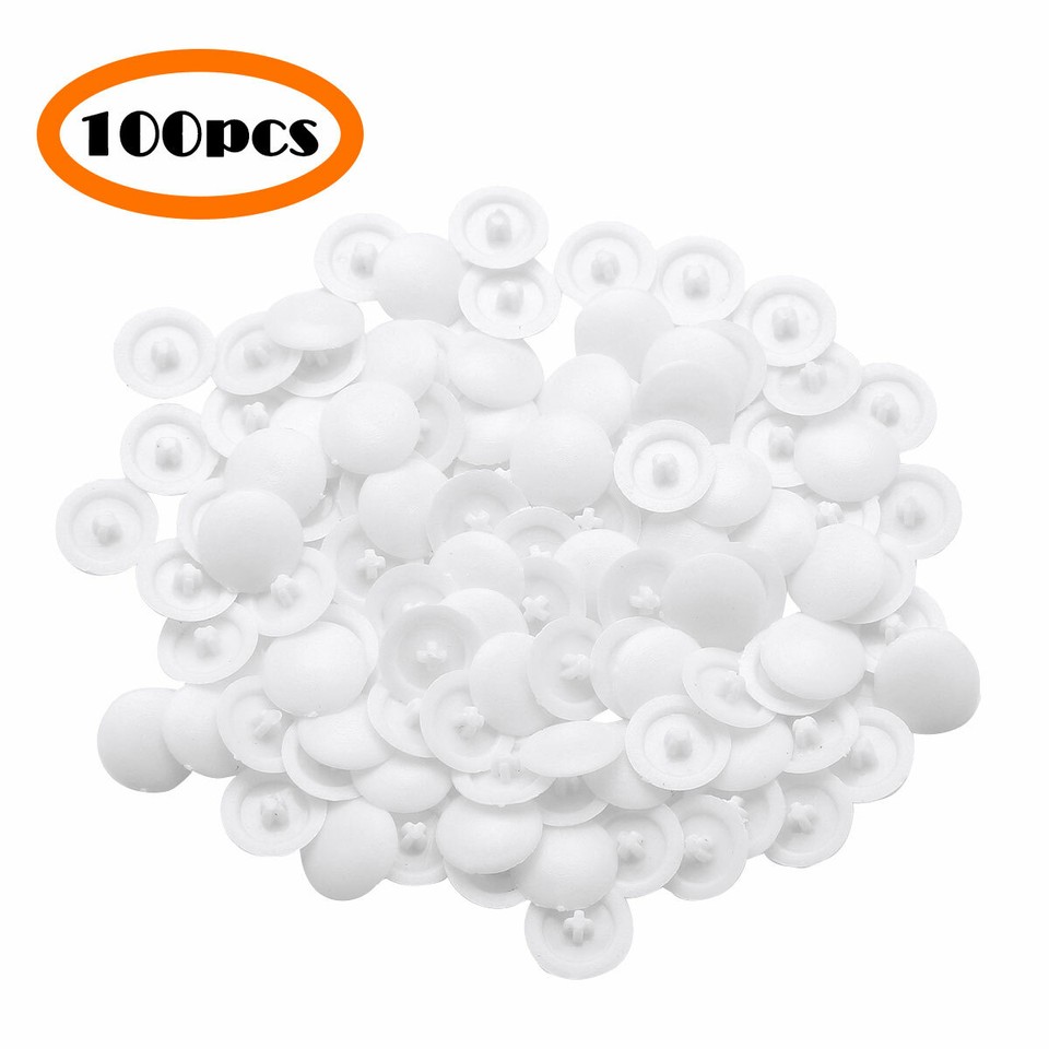 100 Plastic Self-Tapping Screw Caps Snap Cover for Phillips Square-X ...