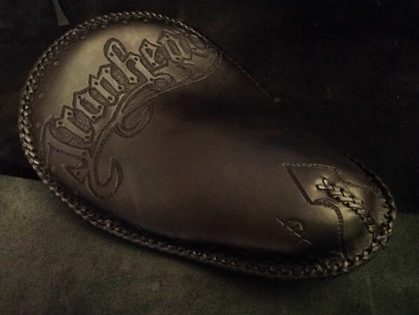 Custom Tooled Leather Chopper Bobber Hardtail Ironhead Solo Seat ...