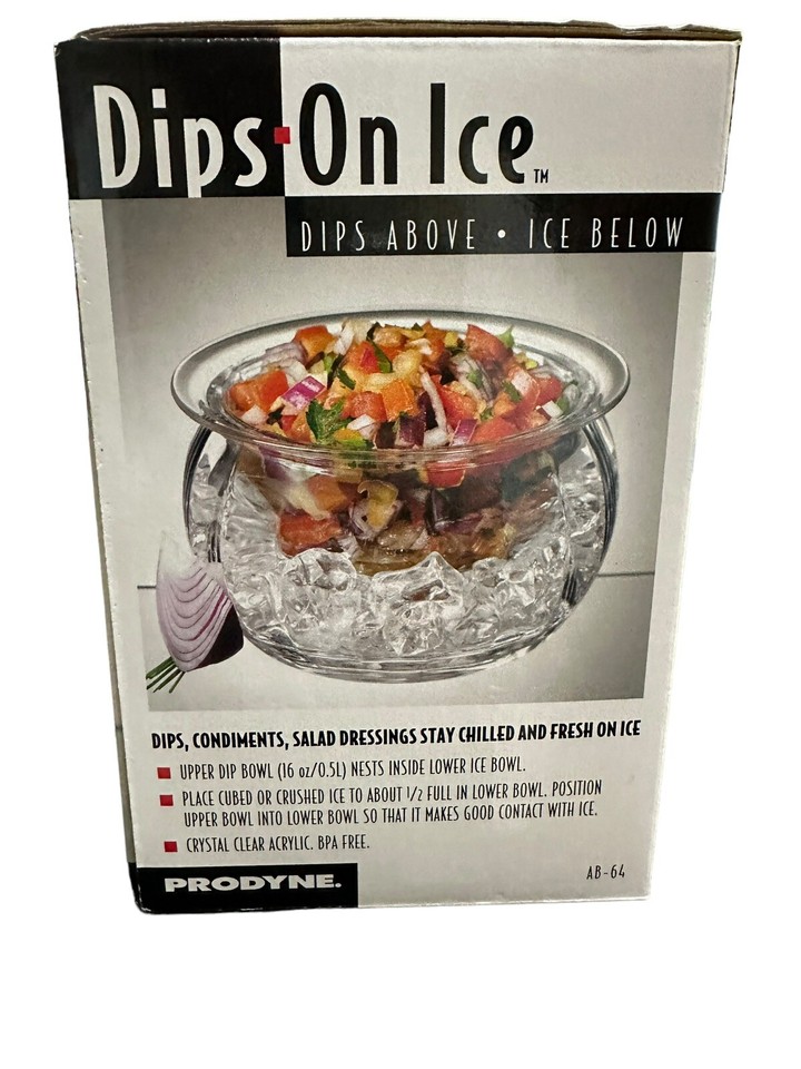 Prodyne Dip On Ice Dip Bow Nests In Ice Bowl 16oz Top Dip Bowl Keep ...