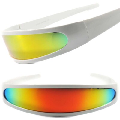 Cyclops Space Alien Robot Costume Futuristic Novelty Red Mirrored ...