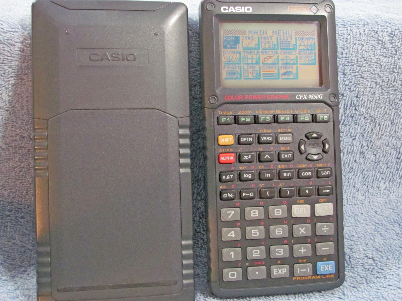 Casio CFX-9850G 32KB Color Power Graphic Calculator w/Hard Slide Cover ...