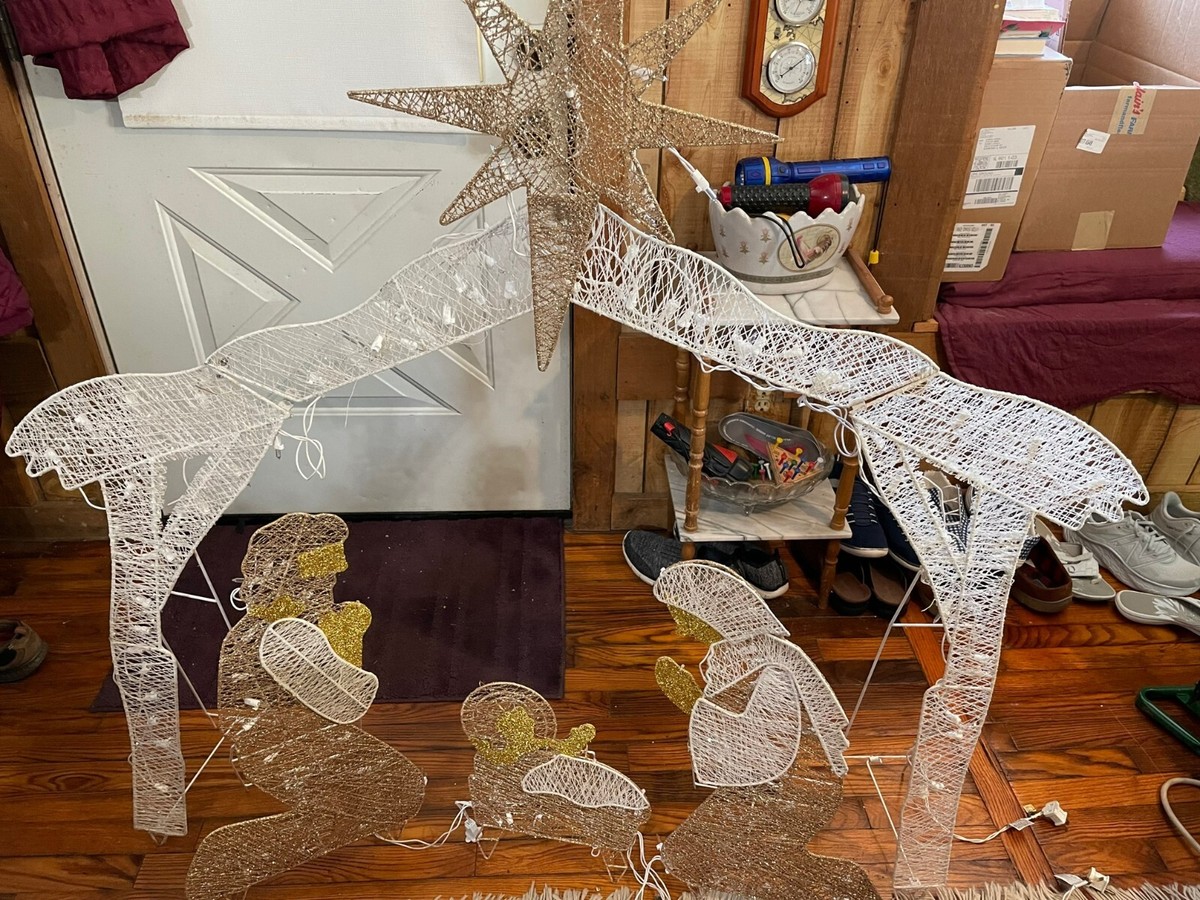 Manger Scene Yard Decorations Christmas Nativity Silhouette Outdoor