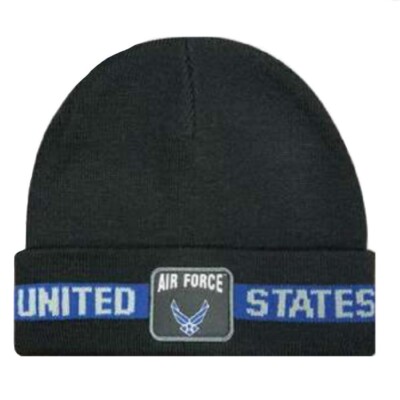 License Black Blue USAF Air Force Military Watch Cap Stocking Hat Ships ...
