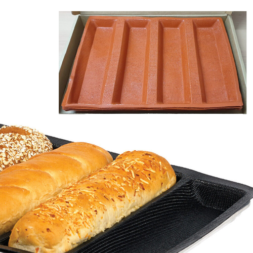 French Bread Mat Mould Baking Sheet Silicone Bakery Nonstick 1x trays ...