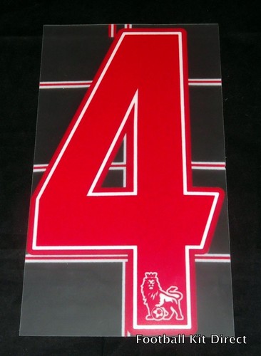 Official Premier League 2007/12 Red Lextra Football Shirt Number 4 | eBay