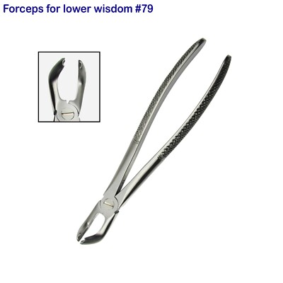 DENTAL EXTRACTION FORCEPS FOR LOWER WISDOM FIG.79 TOOTH LOOSENING ROOTS ...