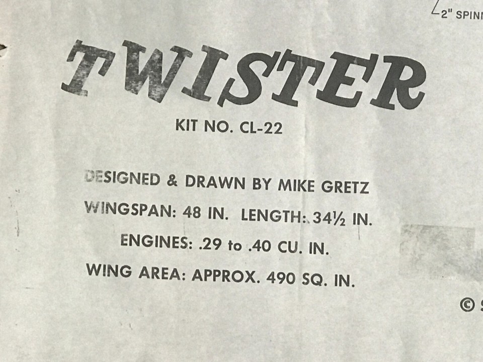 Sig Twister Control Line Model Kit | eBay