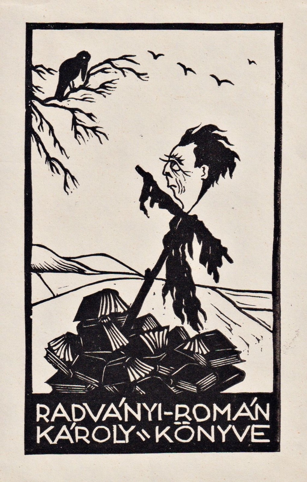 Exlibris Radvanyi-Roman Karoly Könyve Ex-Libris Woodcut Bookplate ...