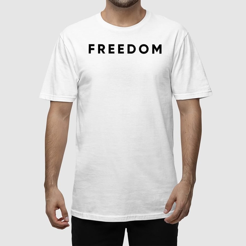 Charlie Kirk "Freedom" T-Shirt - White - Turning Point USA - S-XXL | eBay