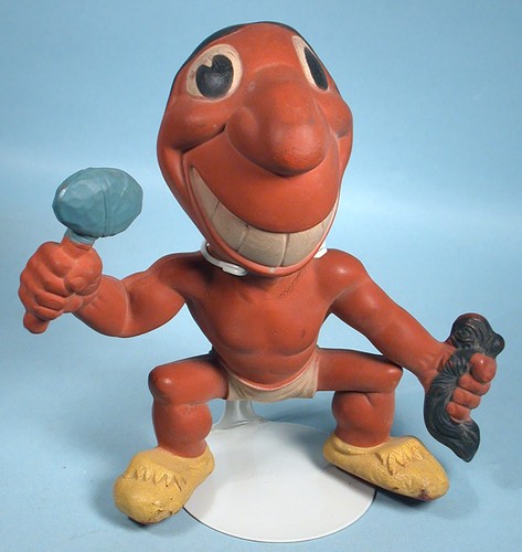 1940s Cleveland Indians Chief Wahoo Squeeze Toy Rempel Rubber Baseball ...