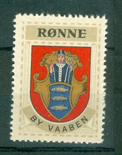 Denmark. Poster Stamp 1940/42. Mnh. Town: Ronne. Coats Of Arms. Priest ...