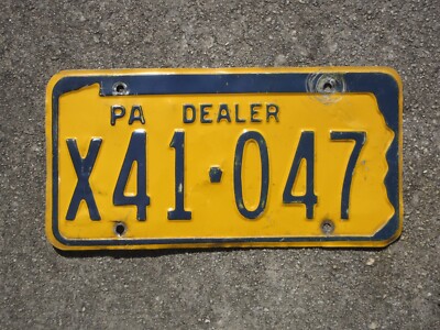 1965 Pennsylvania Dealer License Plate PA Penna Ford Chevy Chevrolet X ...