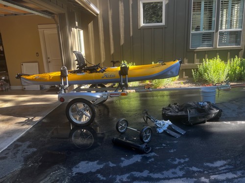 hobie kayak mirage drive 12 foot And Dual Kayak Trailer Yakima | eBay