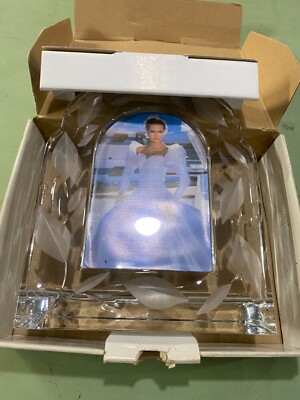 MIKASA Princess Crystal Frosted Wedding Picture Frame 11.25" 5x7 Unused ...