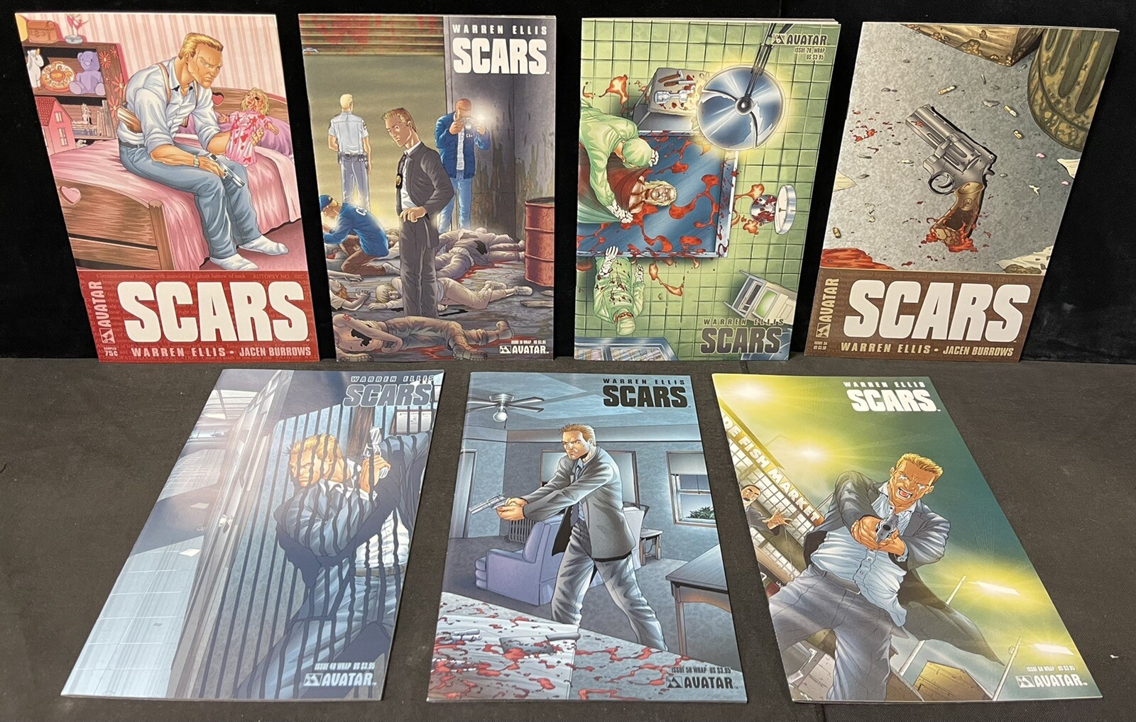 SCARS: 1-6 (X7) Warren Ellis Complete Wrap Set & Sample Issue (Avatar ...