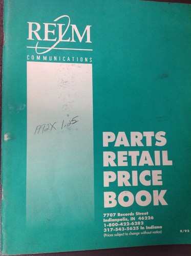 Various Vintage RELM, Regency Radio,Duplexer, Repeater Manuals HARD TO ...
