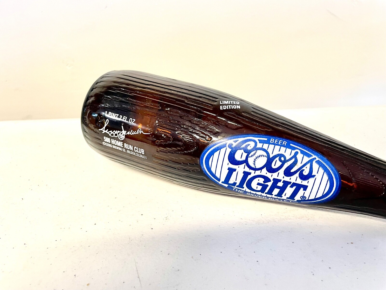 Coors Light 500 Home Run Club Collectible Baseball Bat Beer Bottle ...