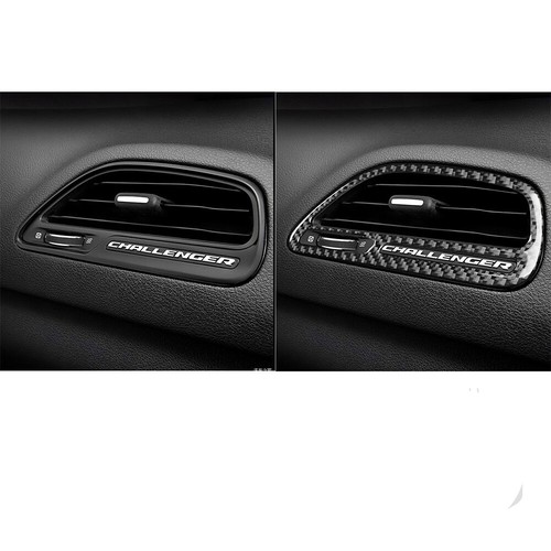 Carbon Fiber Dashboard Air Outlet Vent Cover Trim For Dodge Challenger ...