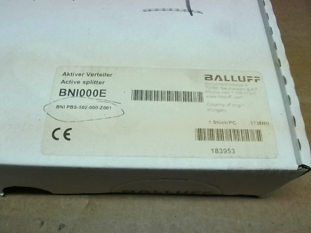 Balluff BNI000E Active Splitter BNI-PBS-502-000-Z001 for Ethernet/IP ...