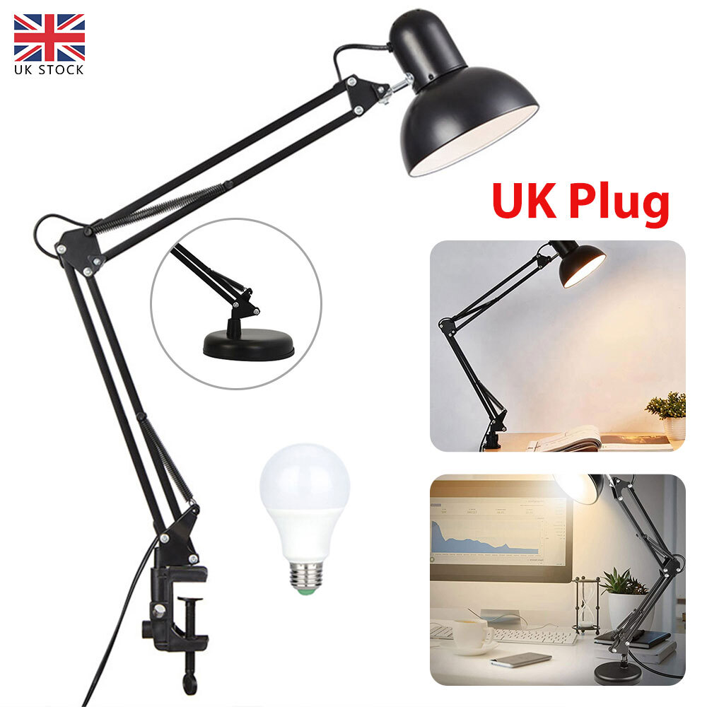 Desk Lamp Clamp Base Parts TEKLED Modern Swing Arm LED Desk Lamp 7W