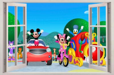 Mickey Minnie Mouse Toodles 3D Window Decal Wall Sticker Art Mural ...