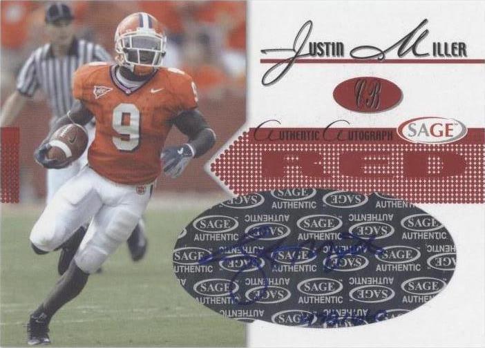2005 SAGE - Autographs Justin Miller #A28 Red /660 (AU, RC) for sale ...