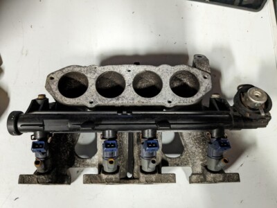VW MK4 2.0 Lower Intake Manifold w/ Injectors and Fuel Rail Golf Jetta ...