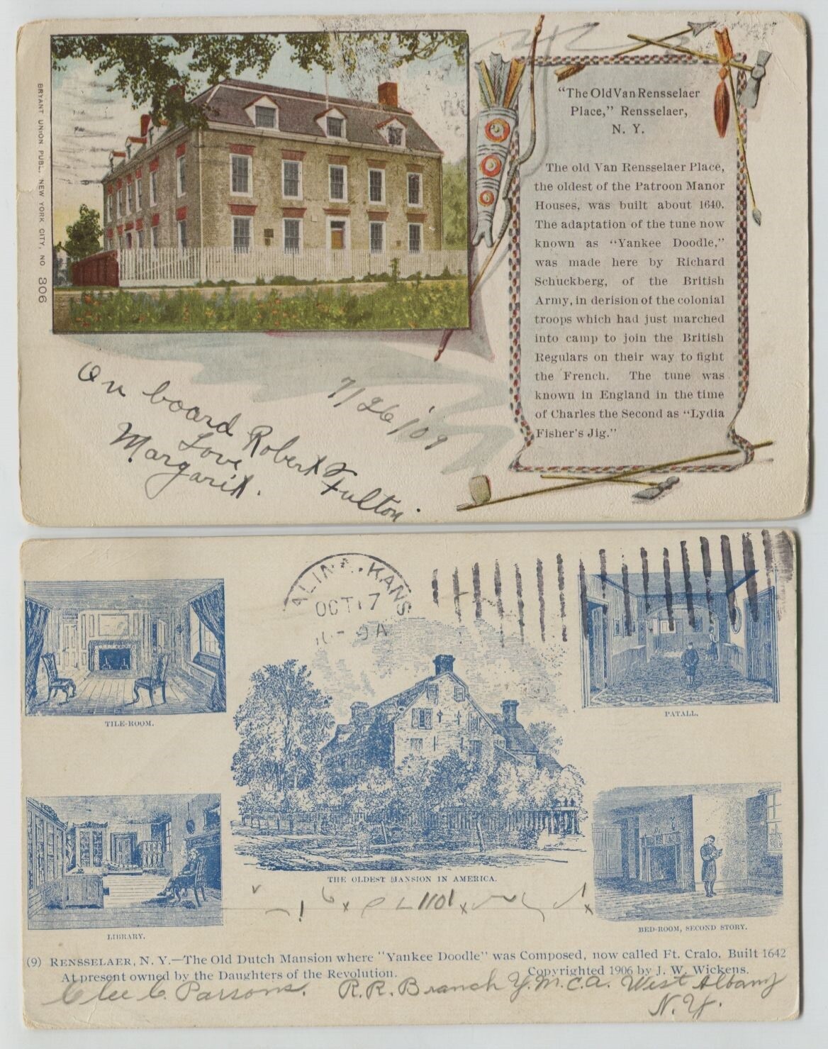 1906 & 1909 Era Van Rensselaer Mansion New York Postcards | eBay