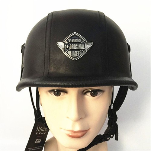 DOT Motorcycle Half Helmet German M35 Series Skull Cap Scooter Biker ...