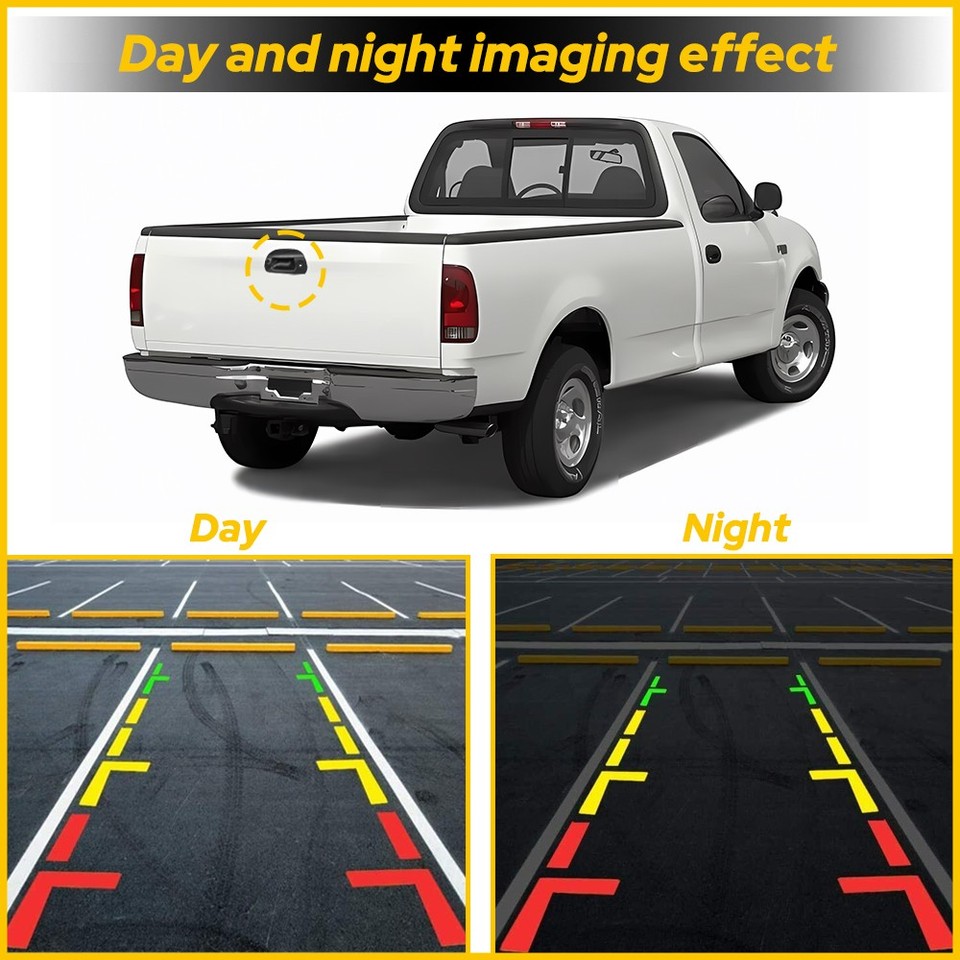 Rear View Backup Camera Kit & Wiring Tailgate w/ Handle fit Ford F150 ...